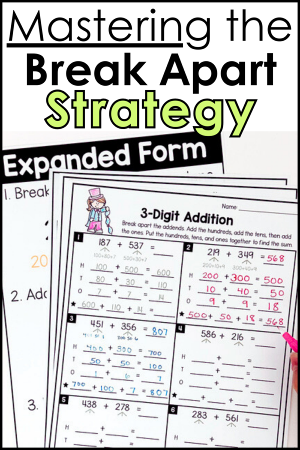 Unlocking the Break Apart Strategy in Math - The Primary Diary
