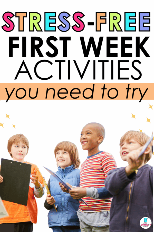 Easy First Week of School Activities for 1st & 2nd Grade - The Primary ...
