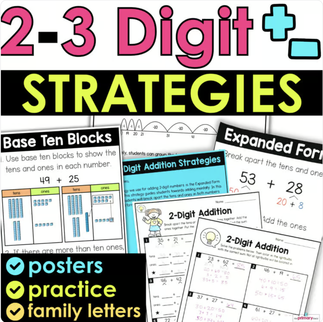 The BEST 2 Digit Subtraction Strategies to Teach - The Primary Diary